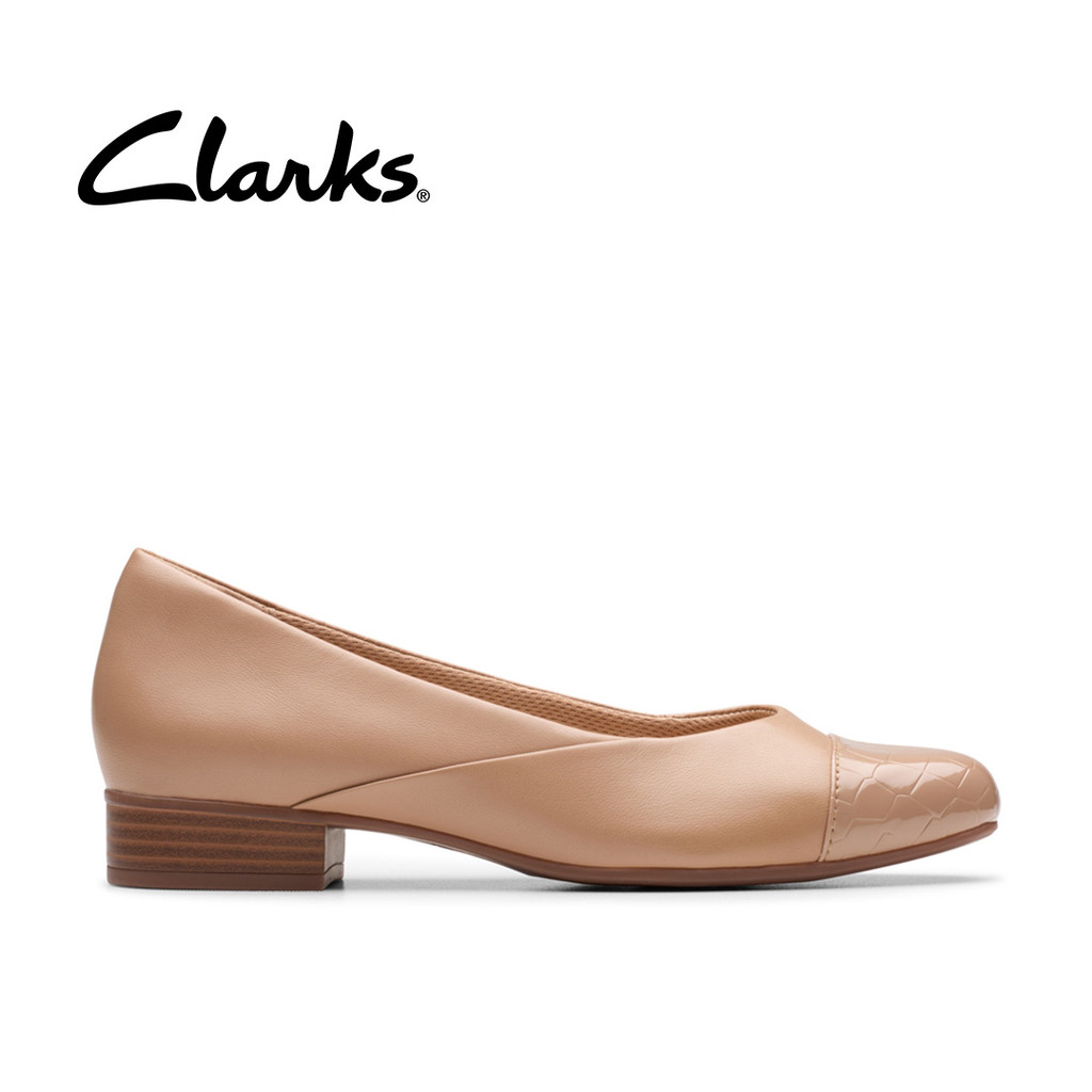 Clarks Womens Juliet Rise Warm Beige Lea Kasut Perempuan | Shopee Malaysia