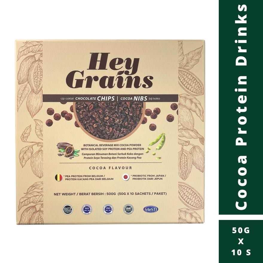 HEY GRAINS Cocoa Protein Drinks 10s | Shopee Malaysia