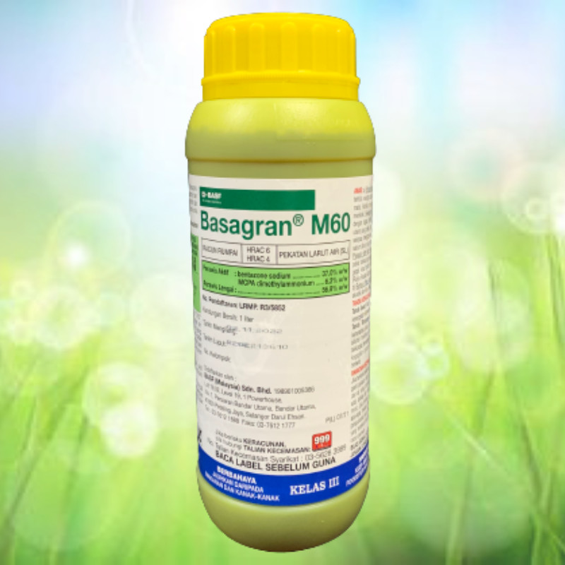 [ORIGINAL] 1L BASAGRAN M60 BASF HERBICIDE 37.0 + 6.2% RACUN RUMPAI ...