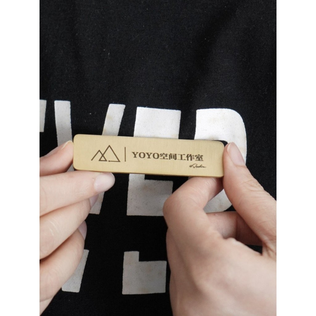 High-End Metal Badge Custom-Made All-Copper Brass Badge Name Tag Custom ...
