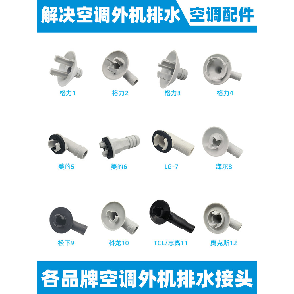 Air Conditioner External Unit Drain Pipe Joint Drain Outlet Clogging ...