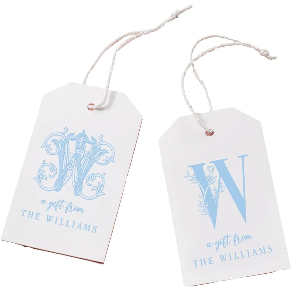 callie Personalized Monogrammed Gift Tags with String Attached, Custom ...