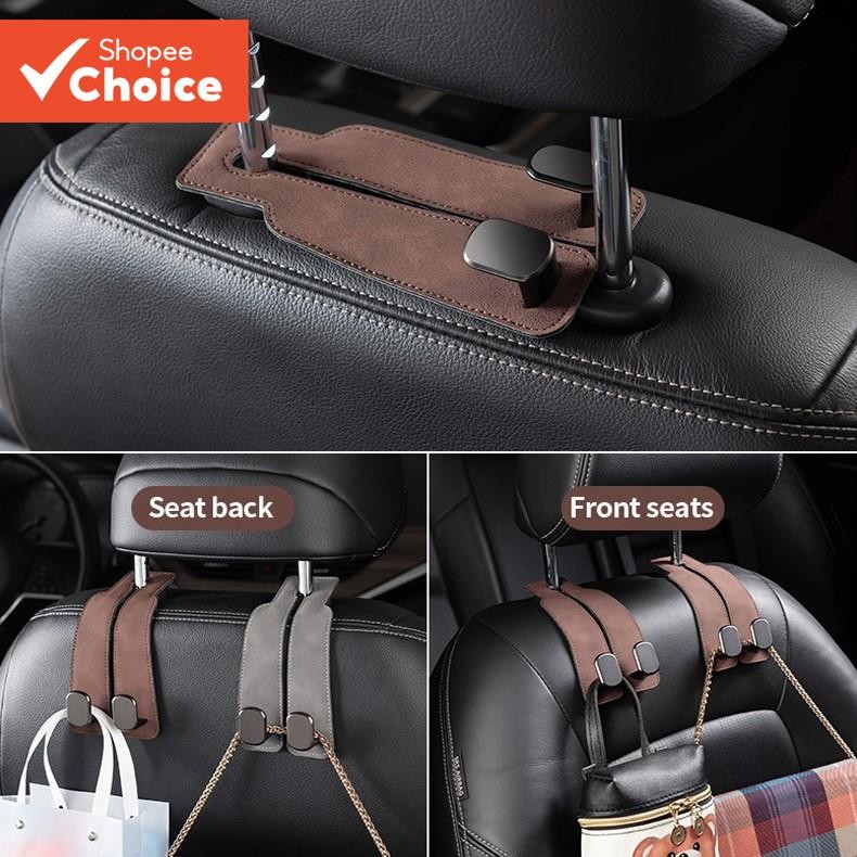 Car backrest double hook suede metal rear seat small hook in car phone ...