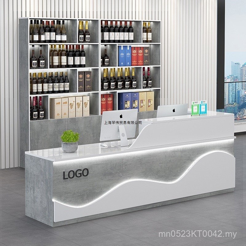 Luminous Front Desk Commercial Modern Simple Cash Register Wine Cabinet ...