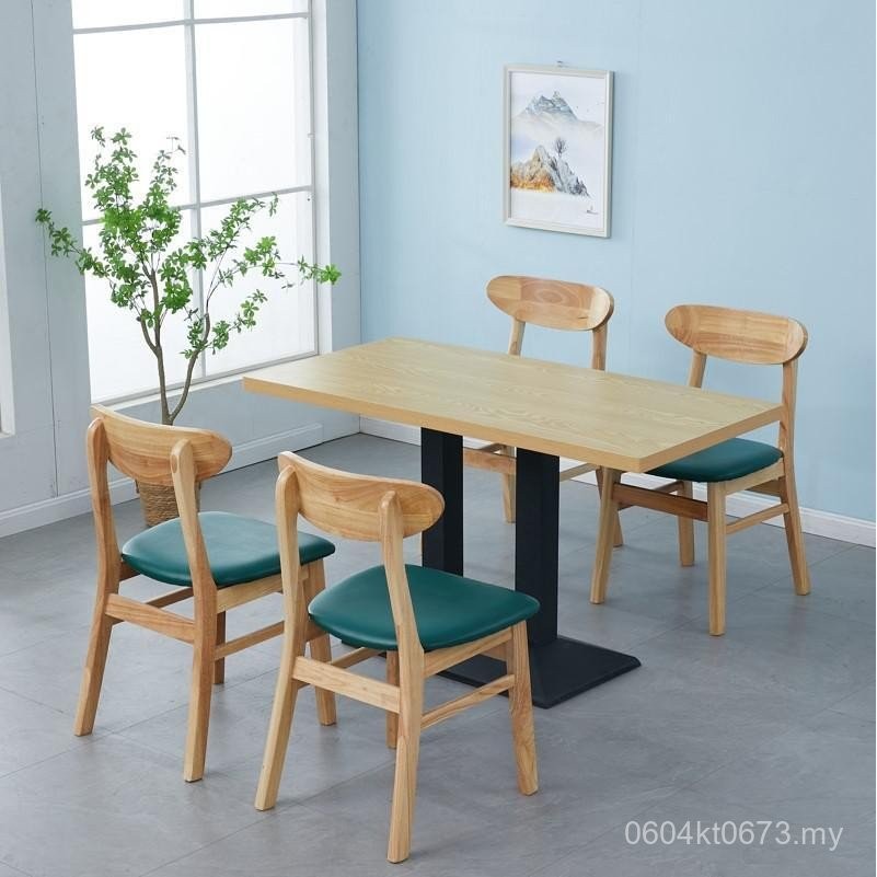 Noodle Shop Solid Wood Table Chair Snack Bar Milk Tea Sa County Canteen ...