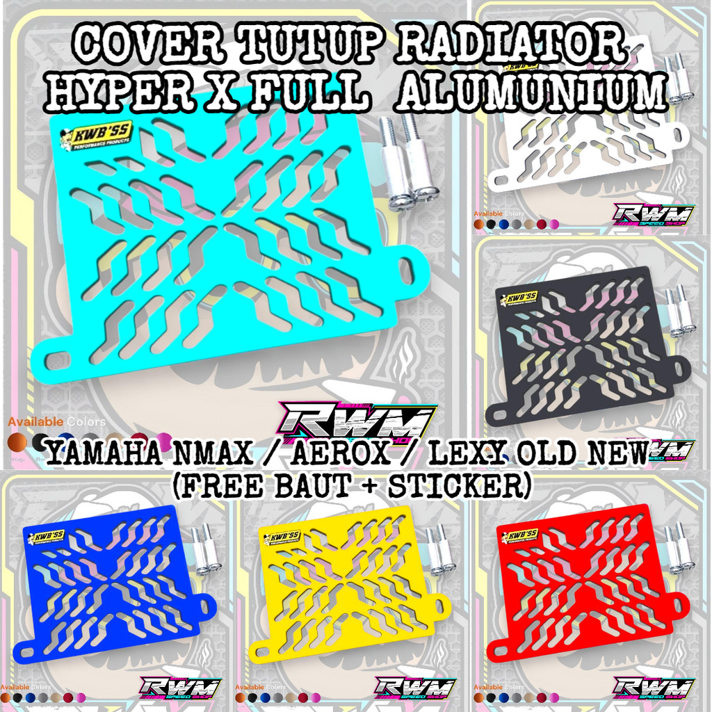 Hyper x yamaha nmax old new radiator Cover / aerox old new / lexi old ...