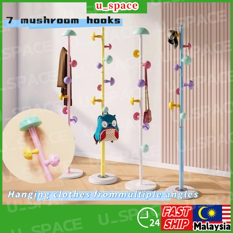 Cartoon Clothes Hat Rack | Floor-Standing Coat Hanging Pole with Sturdy ...