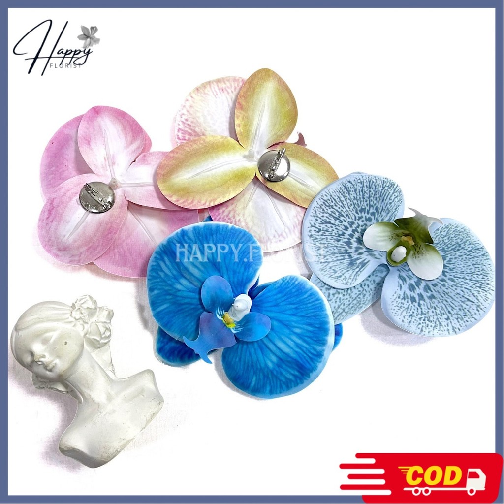 Latex Orchid Brooch / Orchid Flower Pin / Hijab Brooch / Premium Latex ...