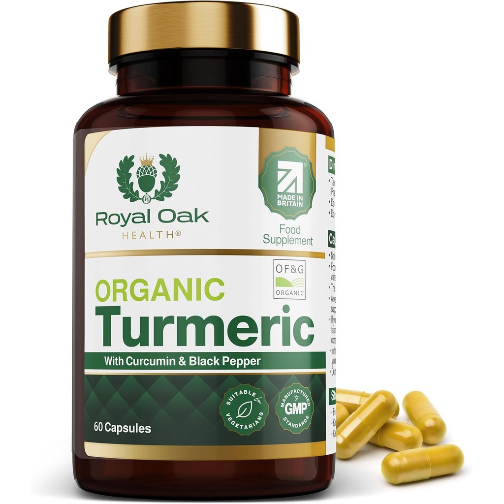 Organic Turmeric an Black Pepper Capsules with 95% Curcumin, tumeric ...