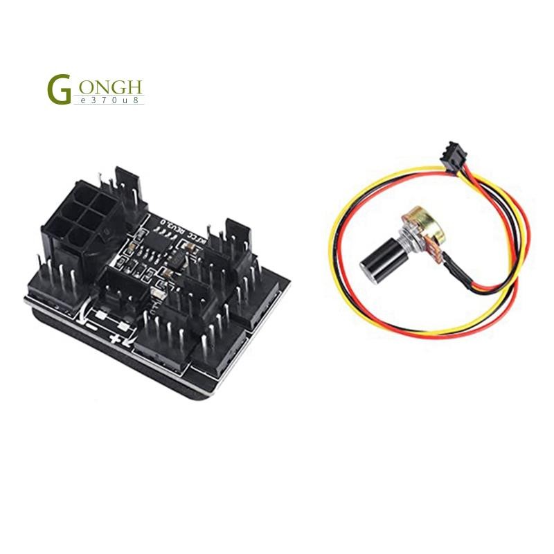 3 Pin 4 Pin Fan Adapter PWM PC Chassis Cooling Fan Hub Governor 8 Way ...