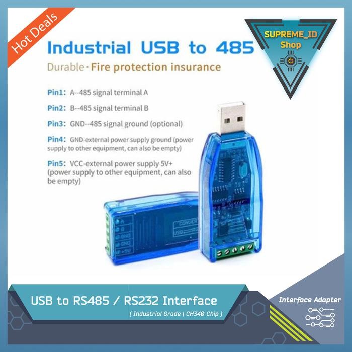 Industrial-Grade USB to RS485 / RS232 Communication Module two-way half ...