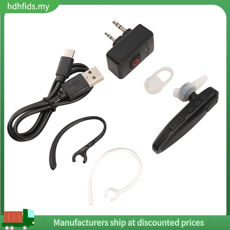 [in ]Walkie Talkie Wireless Bluetooth PTT Headset Earpiece Hands-Free K ...