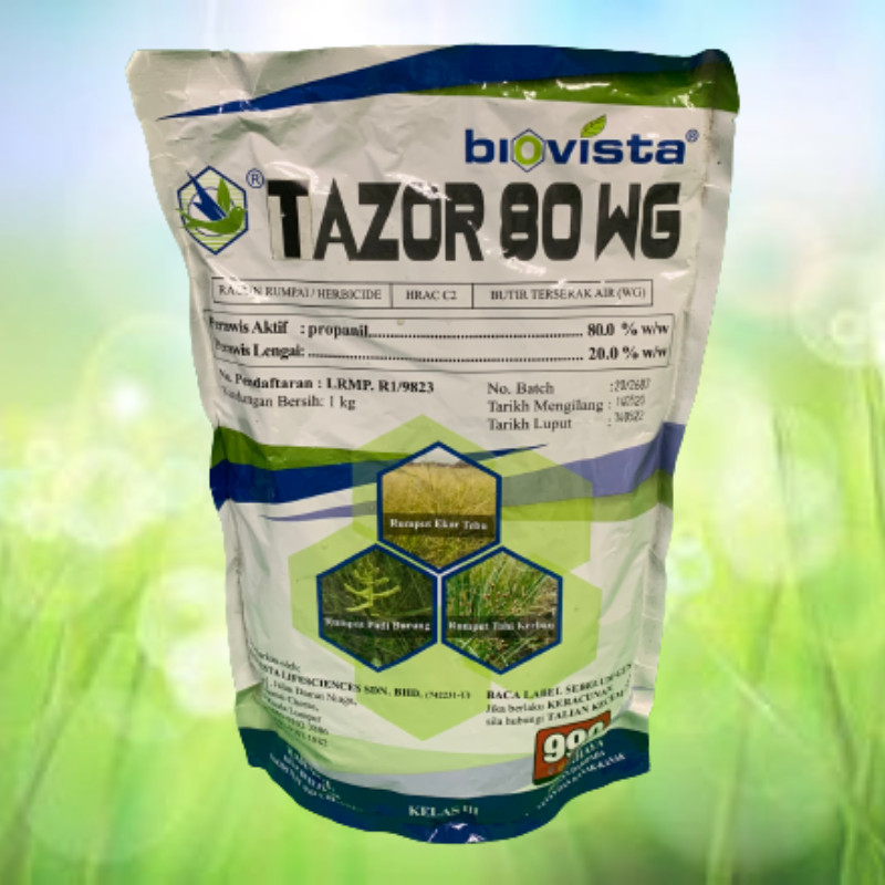 [ORIGINAL] 1KG Tazor 80WG ( Propanil 80% ) Biovista Racun Rumput padi ...