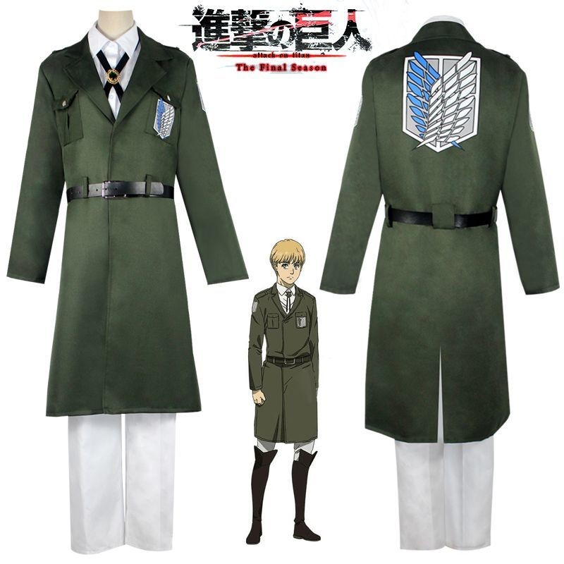 attack on titan jacket green Eren Yeager jacket Levi Ackerman jacket ...