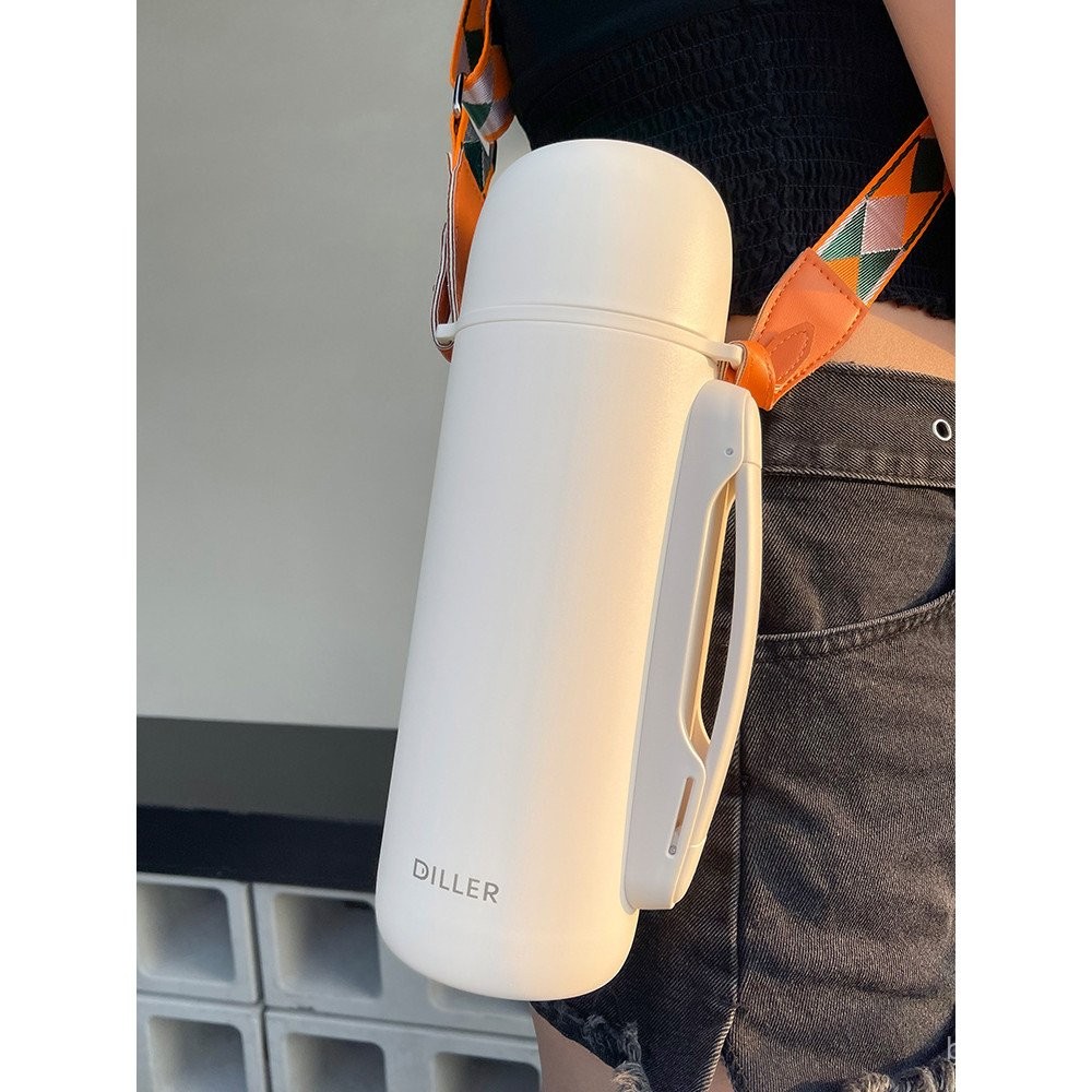 1000ml Cawan Termos Berkapasiti Besar untuk Wanita, Botol Air Panas ...