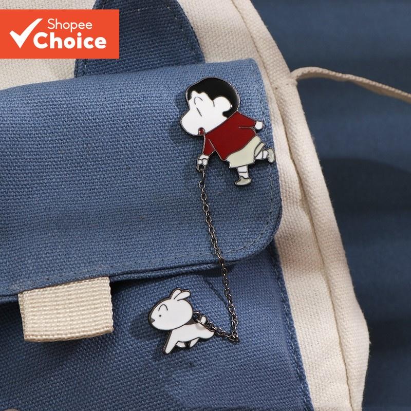 Cute Brooch - Anime Cartoon Pin with Detachable Chain, Metal Badge for ...