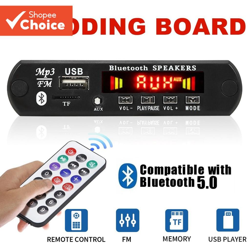 DC 12V Bluetooth 5.0 Kit Wireless MP3 Audio WMA Music Player Module ...