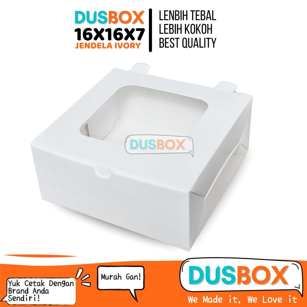 16x16x7 White Snack Box / Cake Box / Snack Box / Food Box / Snack Box ...