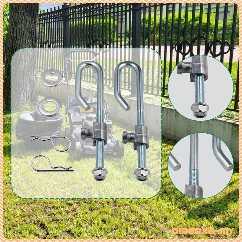 [DirerxaMY] 2Pcs Deck Lift Hanger Rod Kit Parts Deck Lift Linkage for ...