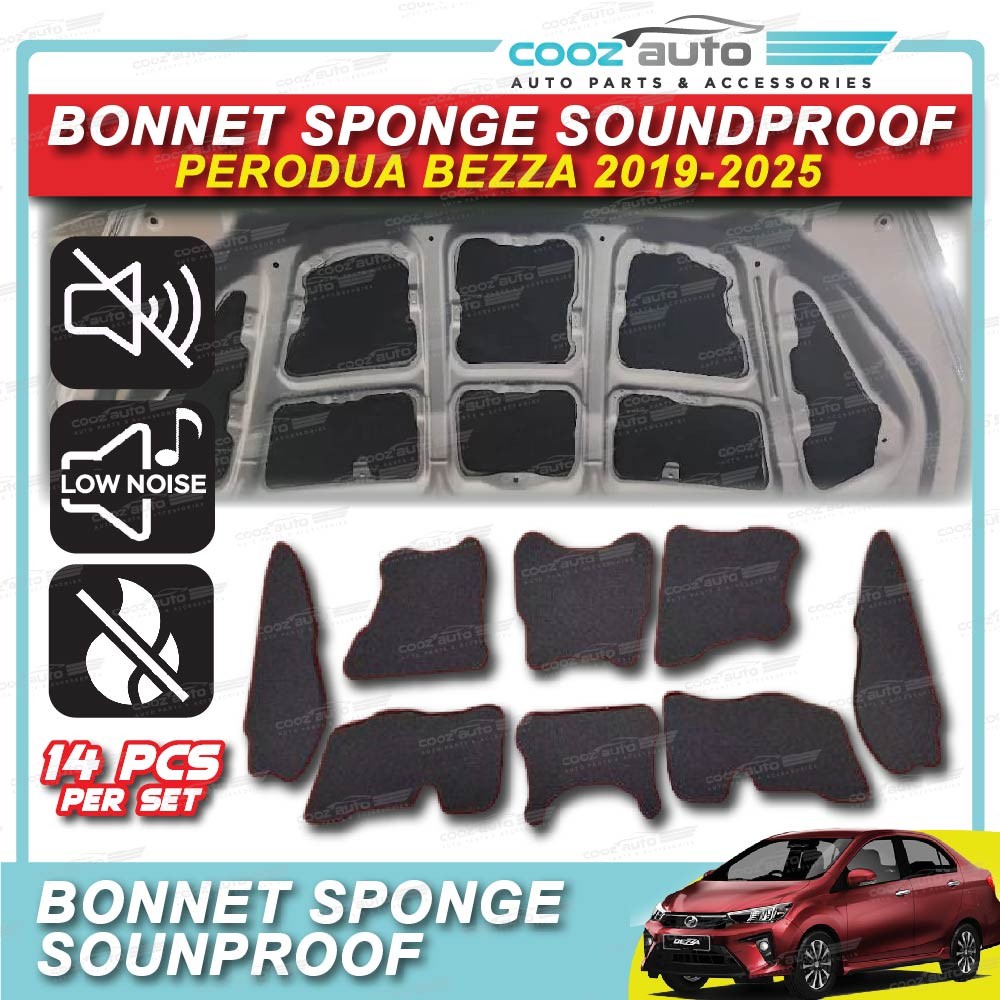 Perodua Bezza 2019 - 2025 Front Bonnet Sponge Soundproof Cover ...