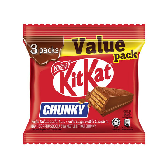NESTLE Kitkat Chunky Wafer In Milk Chocolate Value Pack 38G X 3 ...