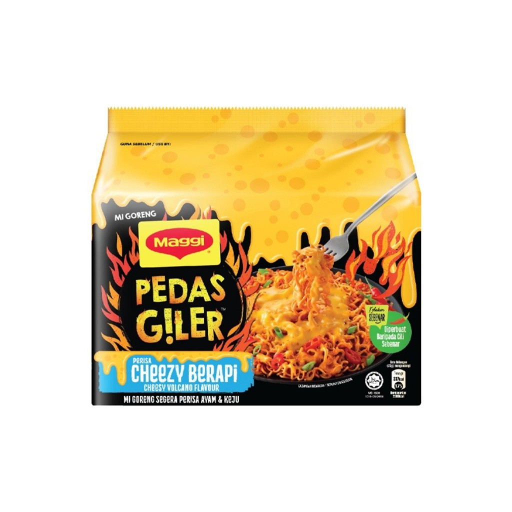MAGGI Mi Goreng Pedas Giler Perisa Ayam Bakar Tom Yummz Cheezy Berapi ...