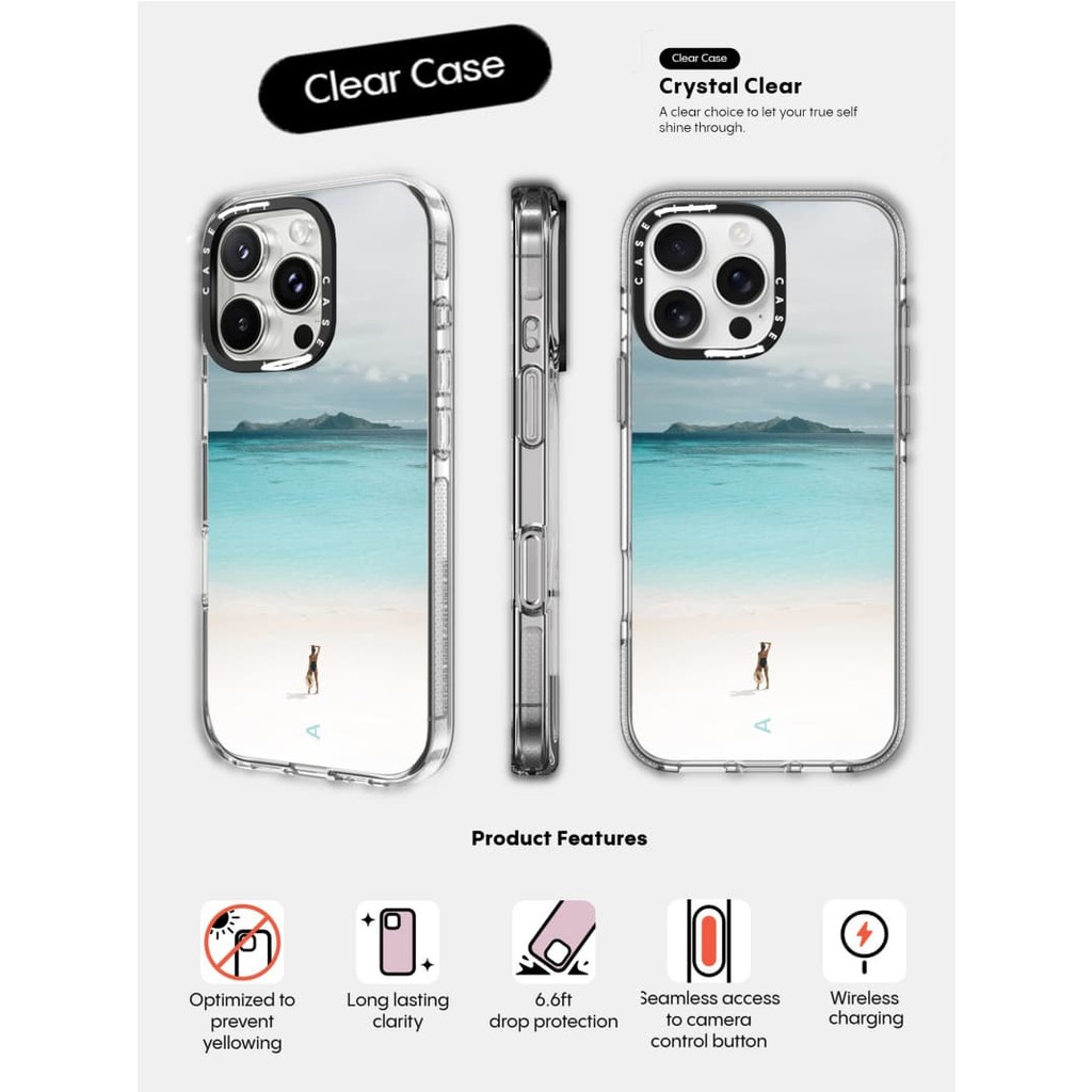 CASECASE X Sea level Case Impact Clear Magnetic Suction Case for IPhone ...