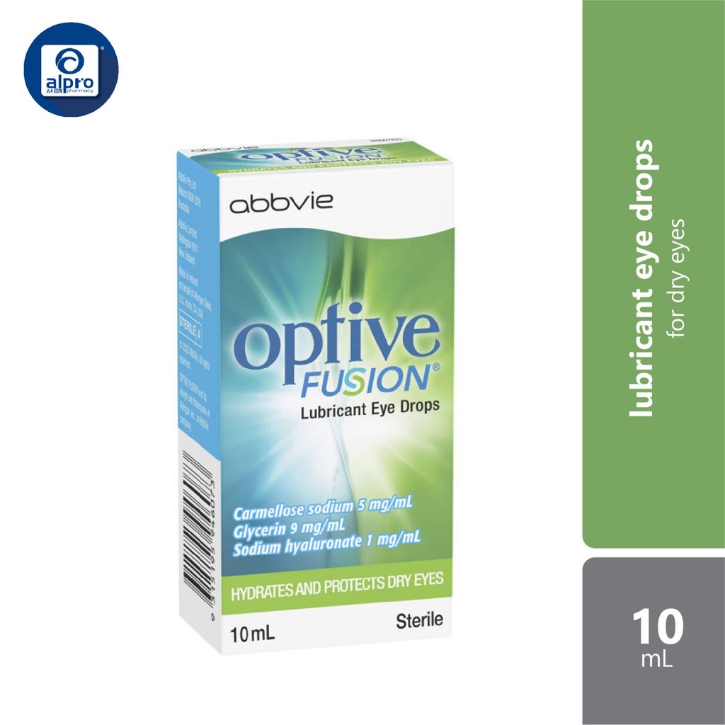 Allergan Optive Fusion Lubricant Eye Drops 10ml | Relieve Dry Eyes ...