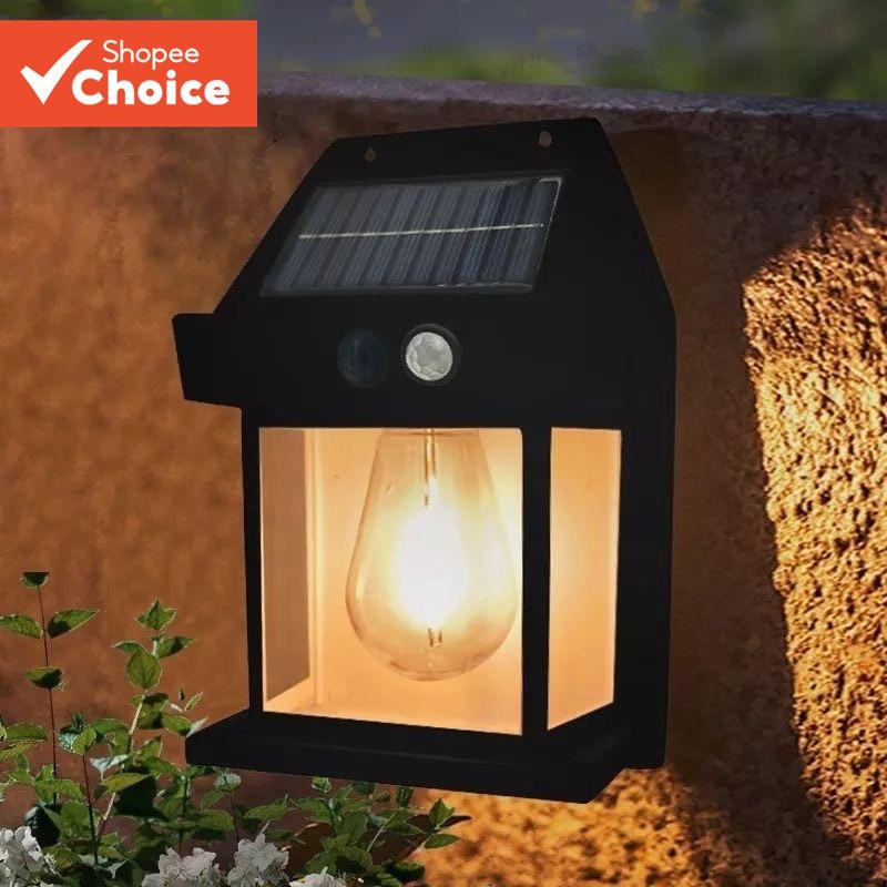 Solar wall light motion sensor tungsten light bulb suitable for outdoor ...