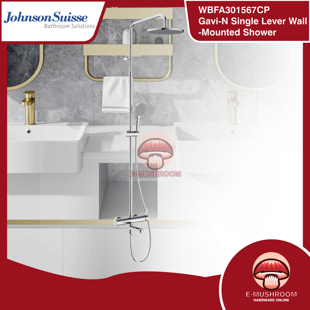 Johnson Suisse Gavi-N Single Lever Wall-Mounted Shower Mixer Column ...