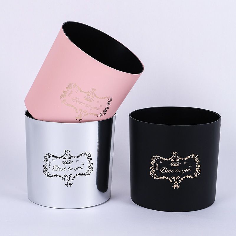 New Plastic Waterproof Gift Box Flower Packaging Bucket Without Lid Hug ...