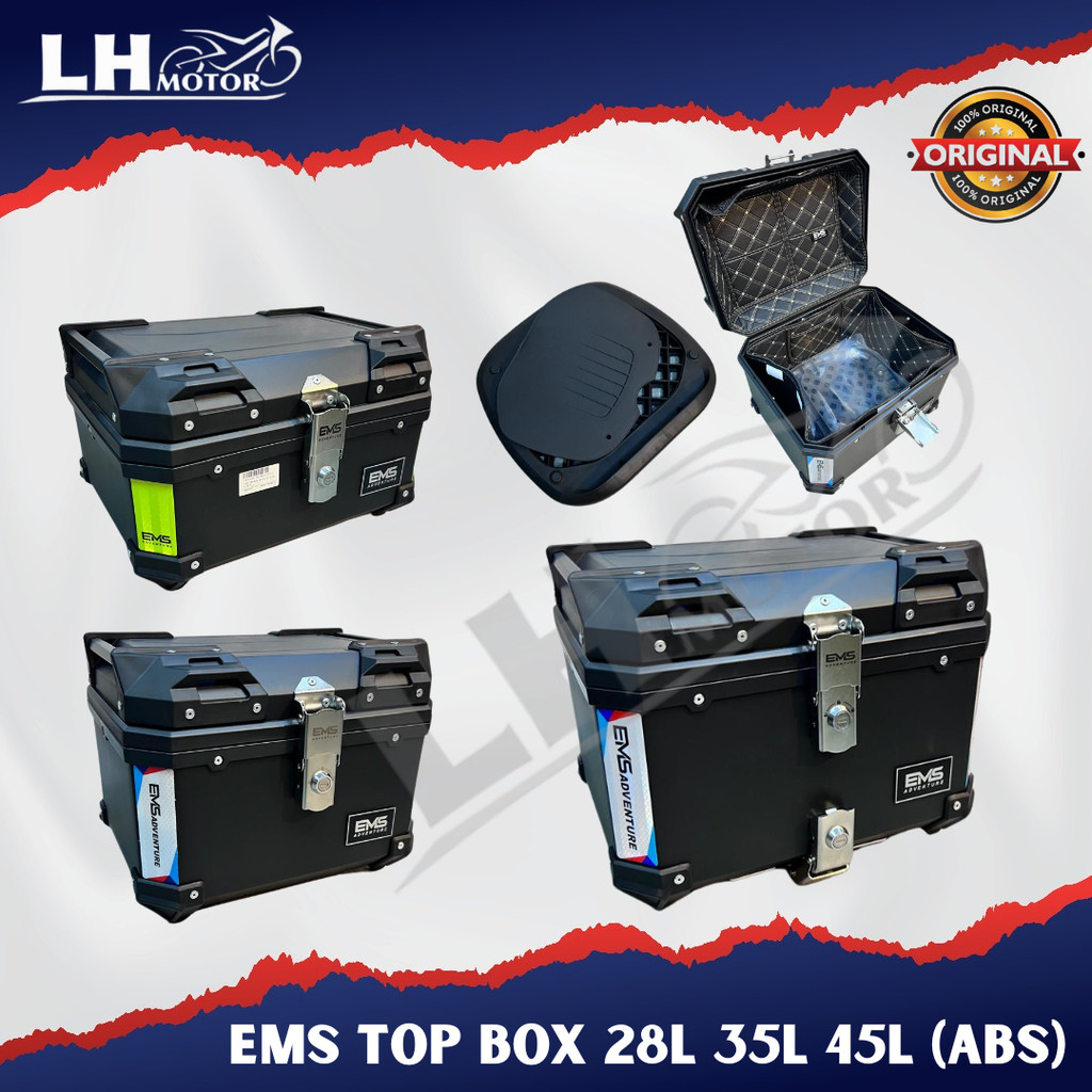 EMS TOP BOX ADV150 ADV160 RS150 RSX150 Y15 Y16 28L 35L 45L MONORACK HONDA ADV160 PROMO UNCLE ...