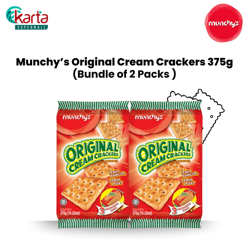 Munchy's Original Cream Crackers 375g (Bundle of 2 Packs) | Shopee Malaysia