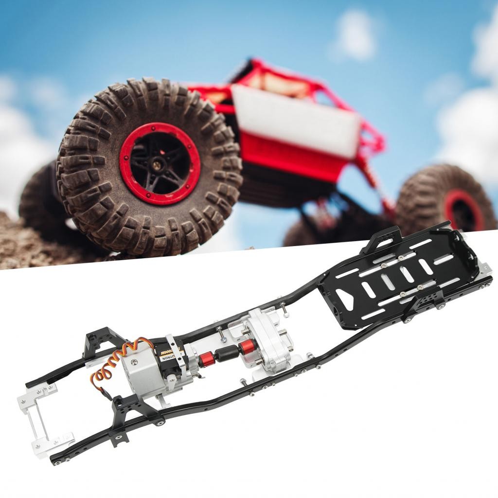 RC Car Chassis Frame Prefixal Shiftable Gear Box 313mm Wheelbase for Replacement 1/10 Crawler ...
