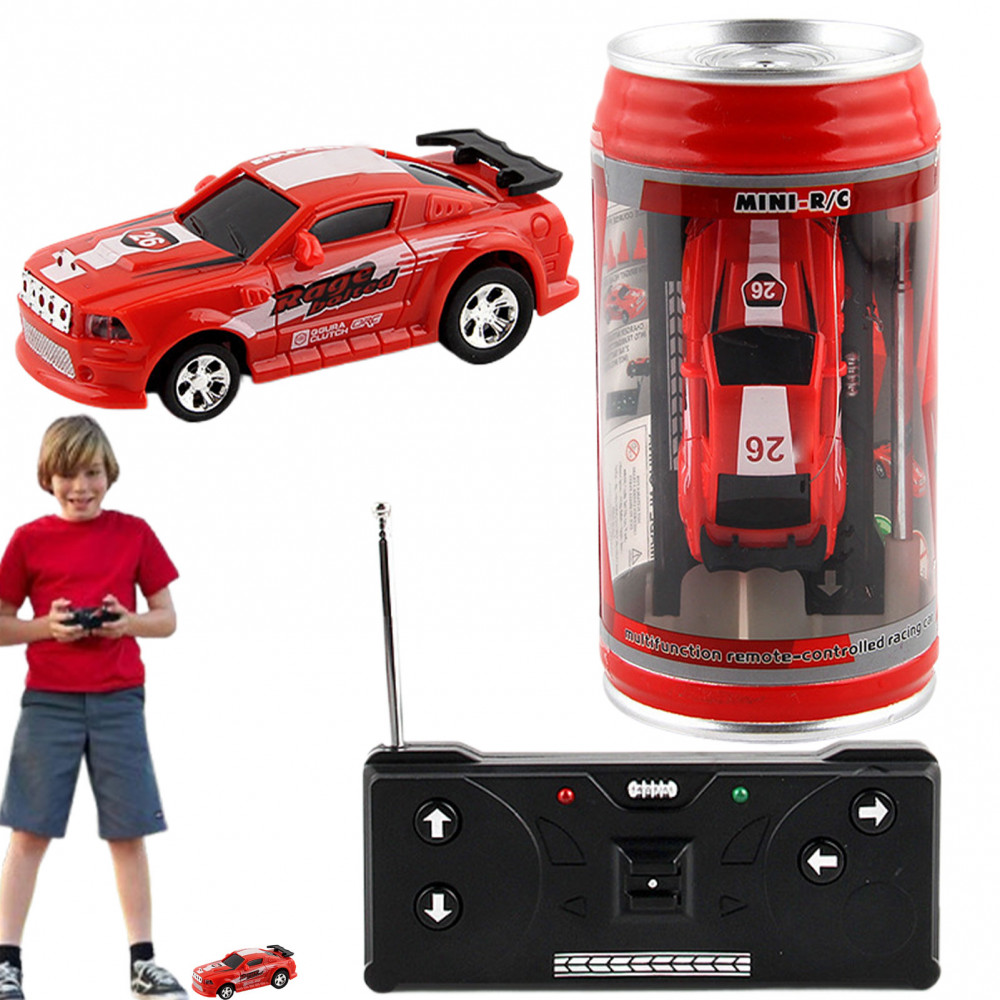 Remote Control Mini Car With Roadblocks - Coke Cans Design RC Racing ...