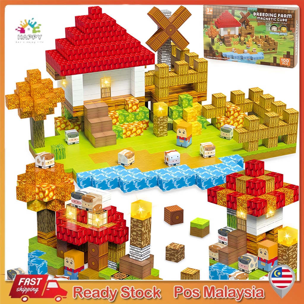 My World Minecraft Magnetic Cube Building Blocks: DIY Educational Set ...
