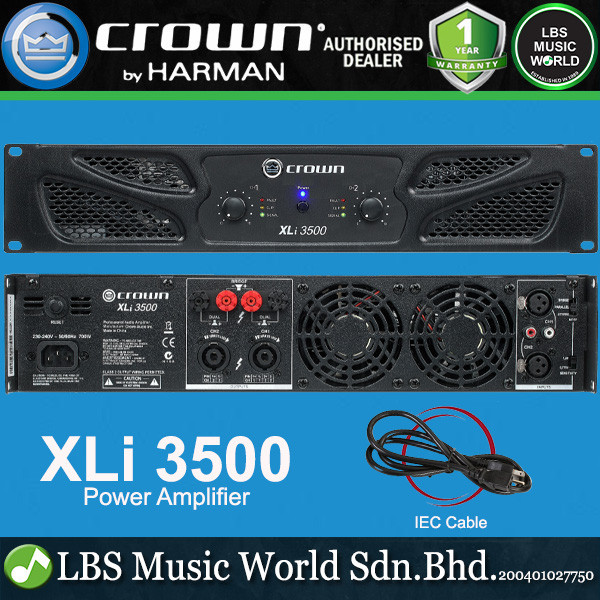 Crown XLi 3500 1350W 2 Channel Power Amplifier Amp (XLi3500) | Shopee ...