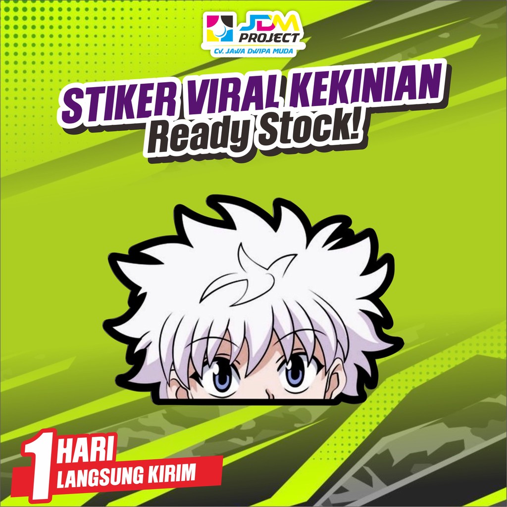 JDM Project - Killua peek Sticker / waterproof anime Sticker | Shopee ...