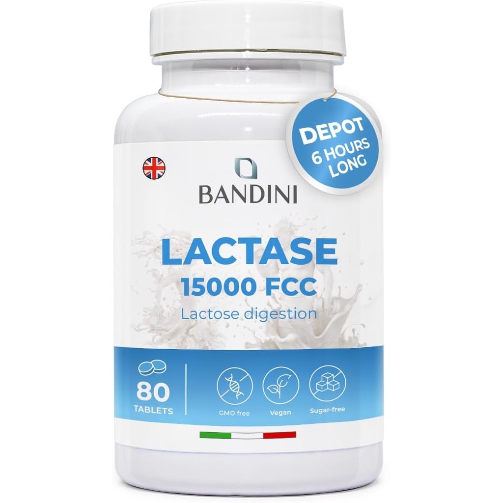 Bandini® Lactase Extra-Strength Dose 15,000 FCC - Helps with Lactose ...