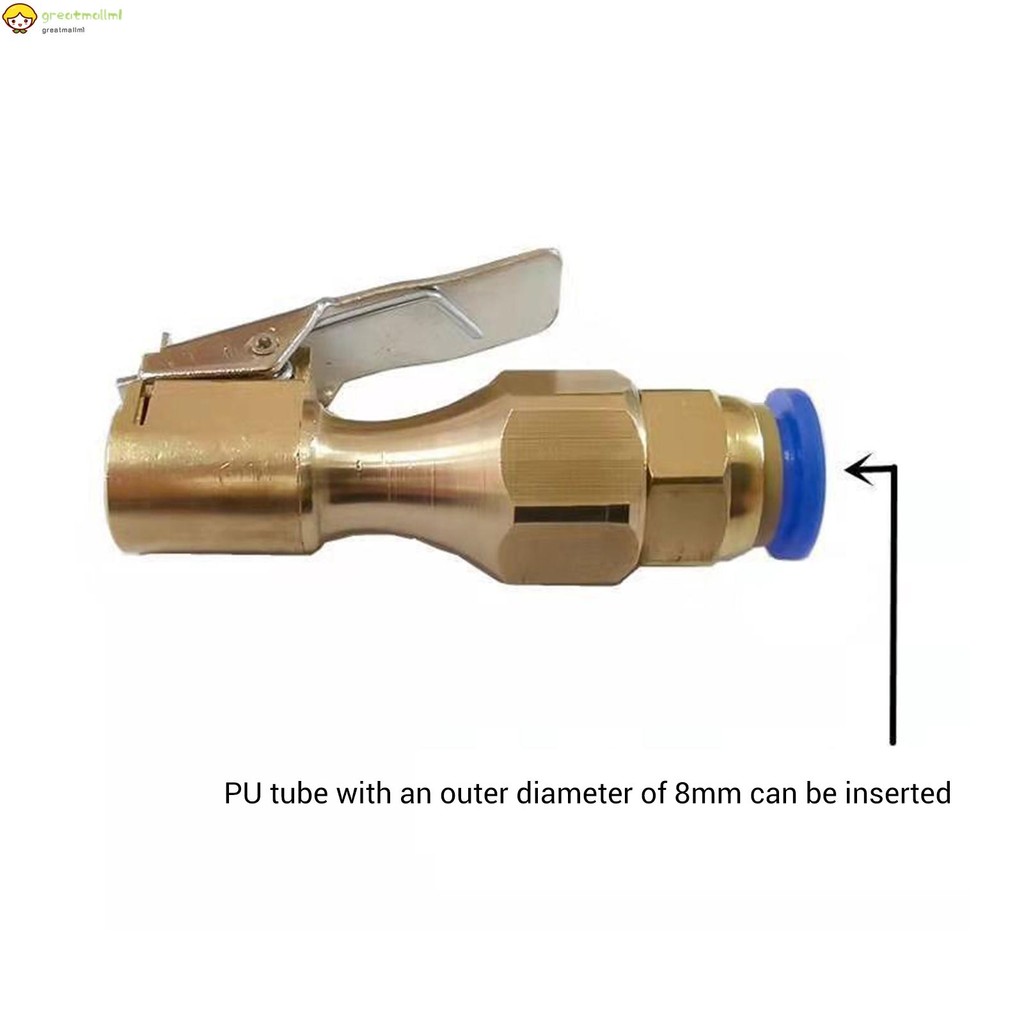 Tire Air Chuck with Clip Adapter Quick Connector Closed Flow Tire Chuck ...