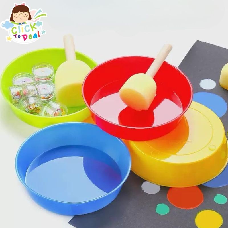 CTD Kids Colorful Paint Palette Tray | Montessori Sensory Art Tool for ...
