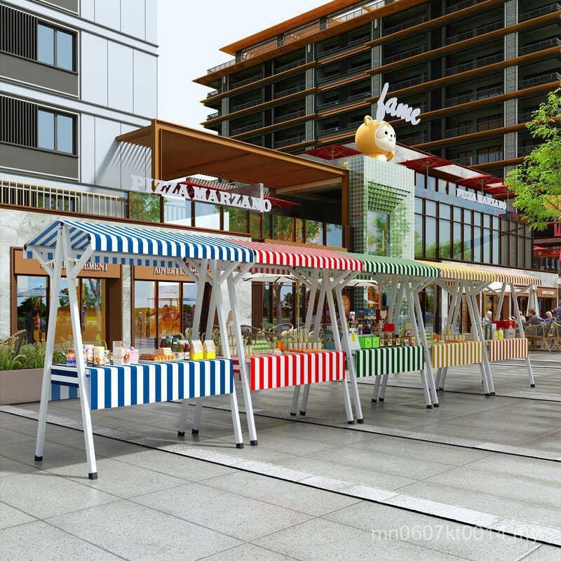 Mobile Stall Stall Iron Art Flower Stand Promotion Table Night Market ...