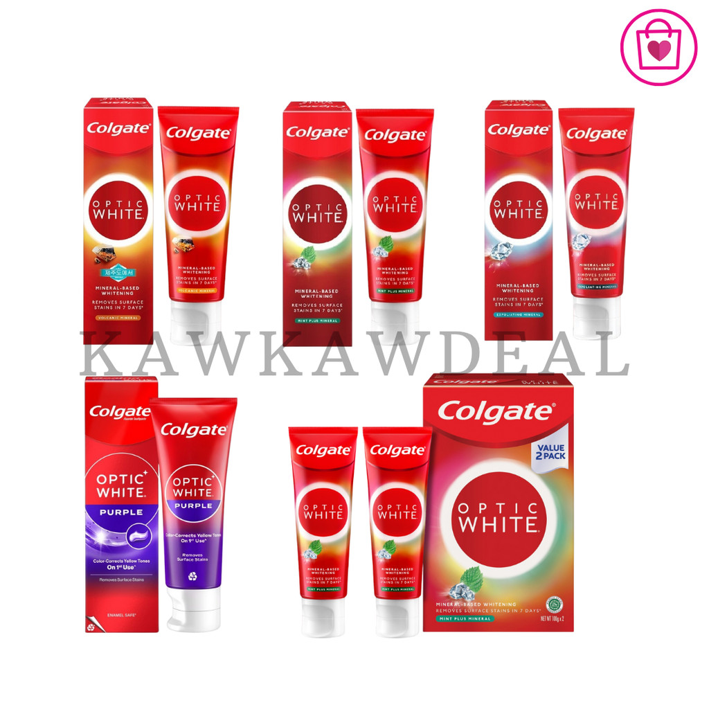 Colgate Toothpaste Optic White Purple Exfoliating Mineral Mint Plus ...