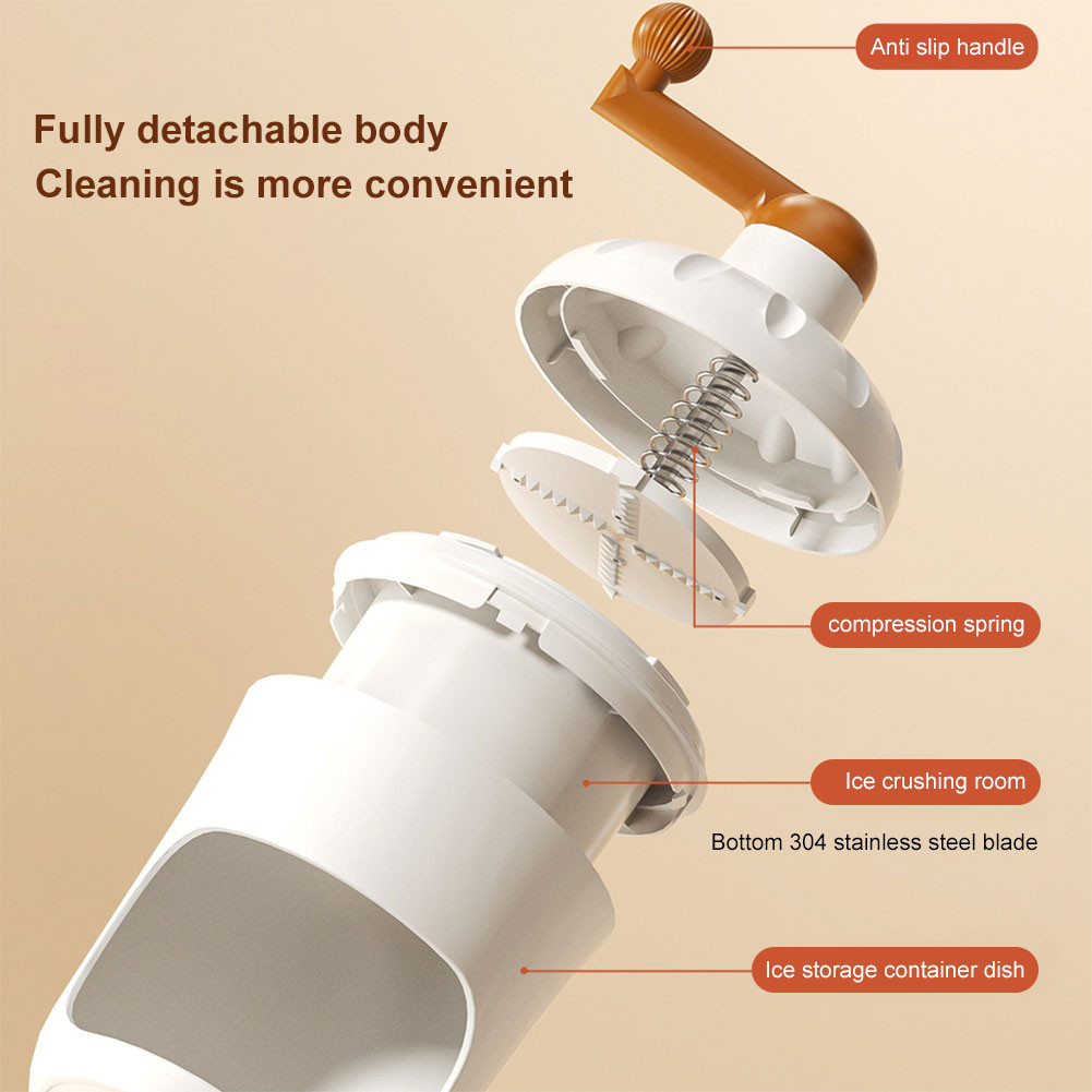 Manual Shaved Ice Machine with Mold Bowl Mini Rotary Ice Shaving ...