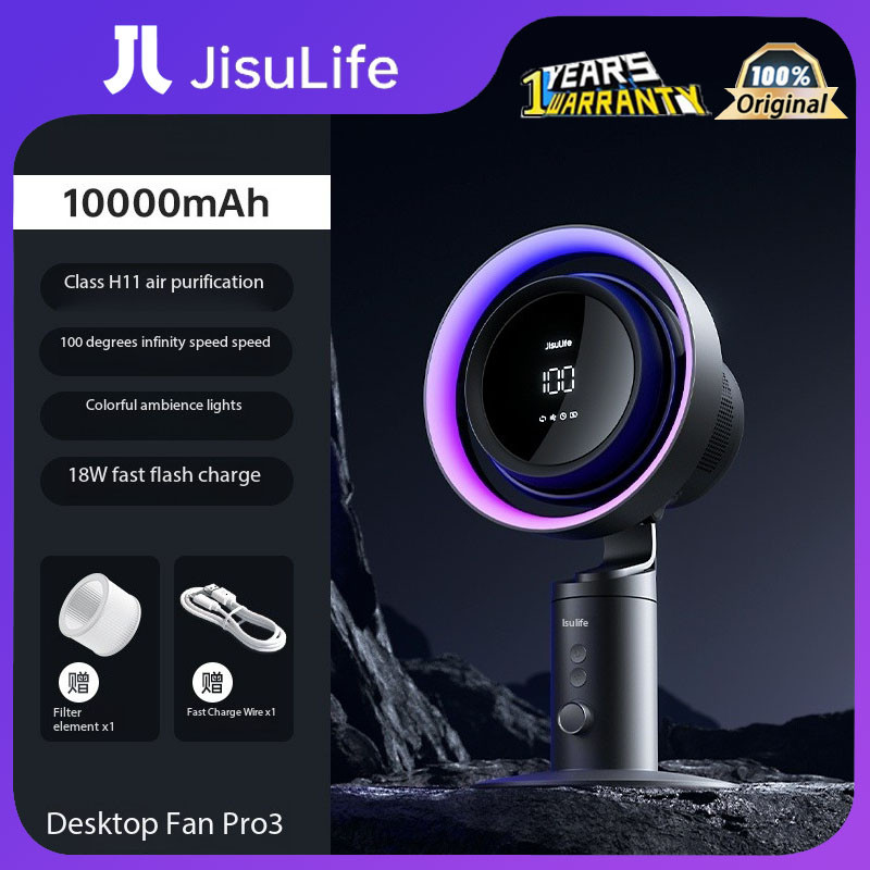 JISULIFE Table Fan Pro3 High speed energy-saving purification desktop ...