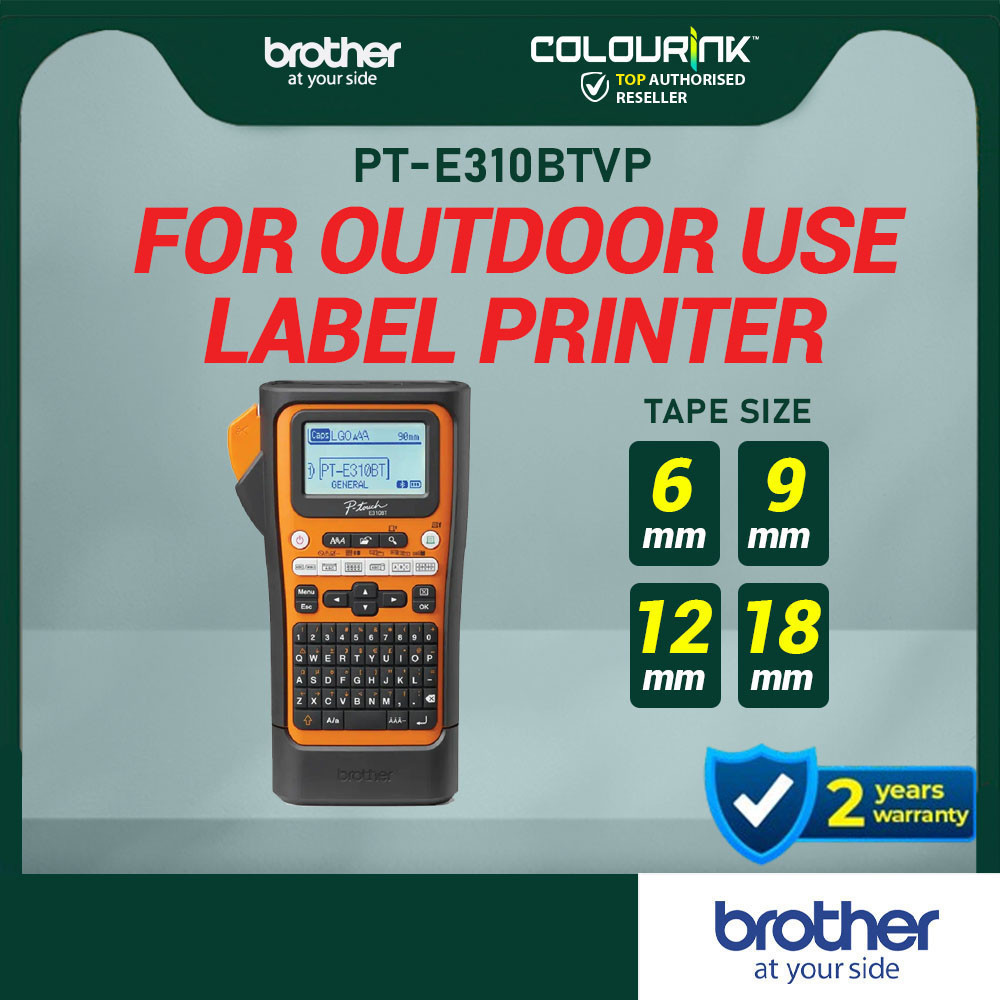 Brother PT-E310BTVP Portable Handheld Label Maker c/w Adapter Tool Box ...
