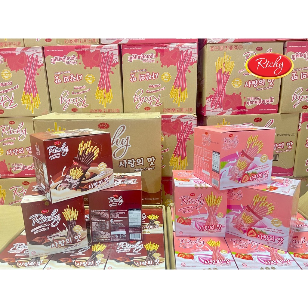 HALAL Richy Biscuit Sticks with Flavoured Coated 440g - (2 Flavour) | Shopee Malaysia