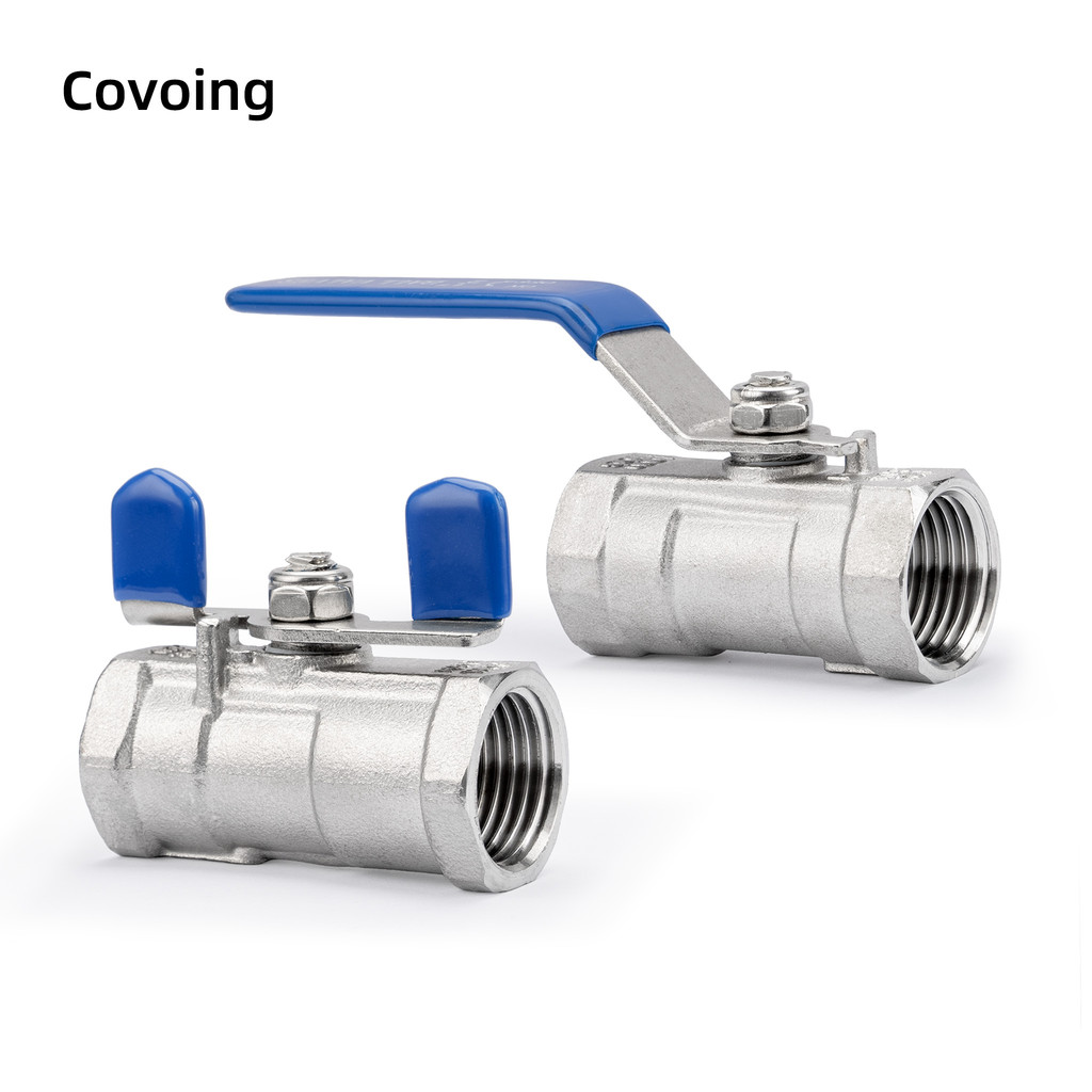 Covoing Stainless Steel 304 One Piece Ball Valve For Water Oil Air DN08 ...
