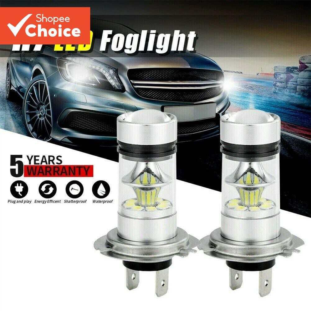 2PCS 100W H7 Super Bright 20Smd Led Car Daytime Running Driving Fog ...