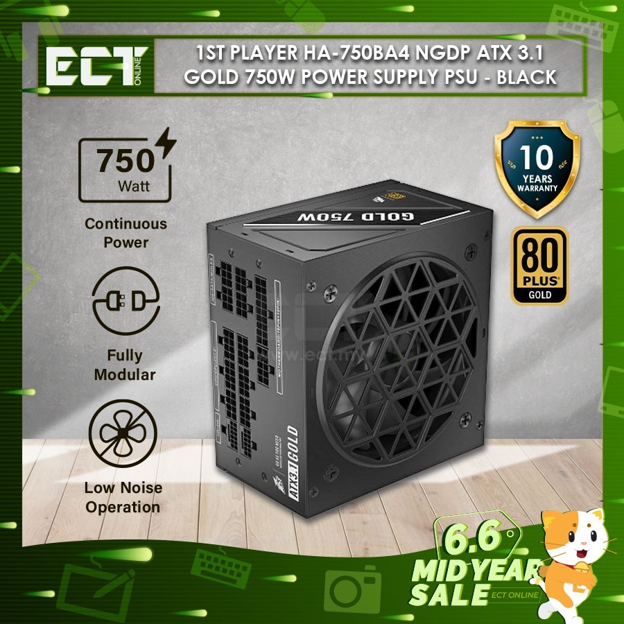 1stplayer HA-750BA4 / HA-850BA4 (White / Black) / HA-1000BA4 NGDP ATX 3.1 Gold 750W / 850W ...